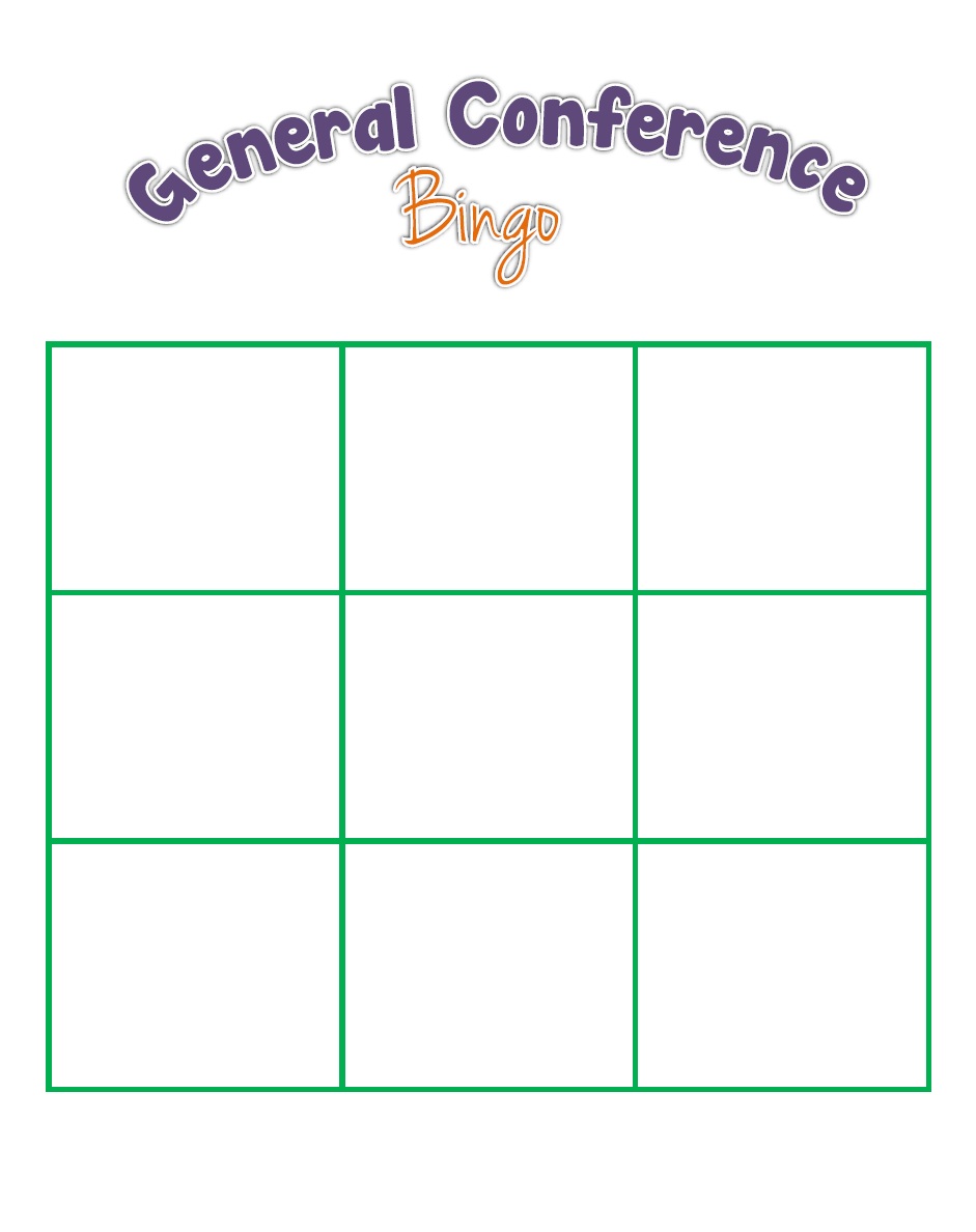 General Conference Bingo For The Kids The Red Headed Hostess